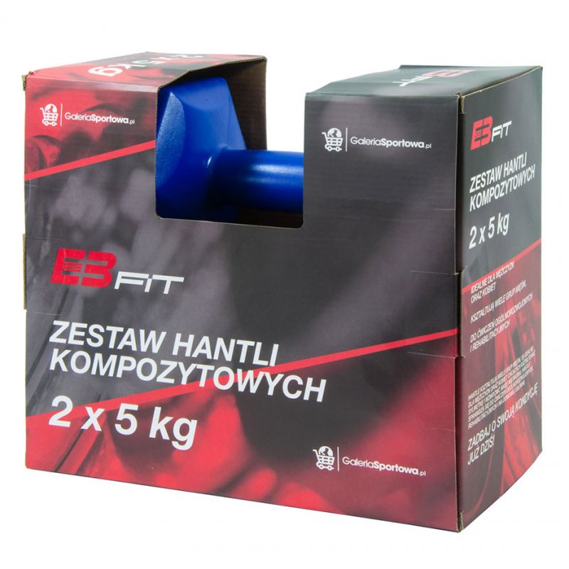 Inny EB FIT composite dumbbell set 2x5kg navy blue 1027050 Kiegészítő ...